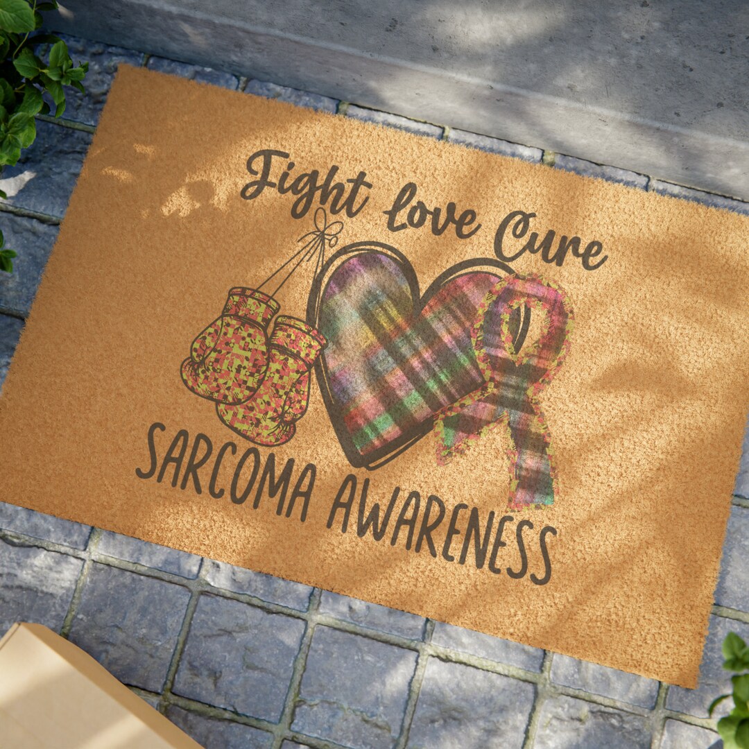 Sarcoma Awareness Welcome Door Mat, Sarcoma Cancer Awareness Rug ...