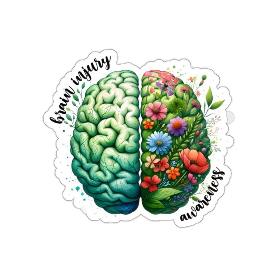 Brain Injury Sticker, Tbi Gift, Traumatic Brain Injury Awareness ...