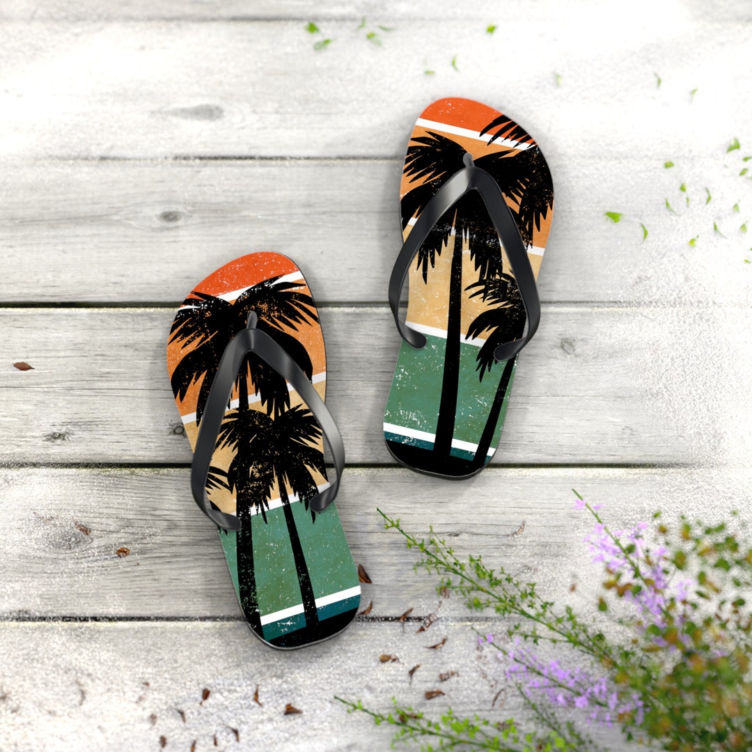 Palm Trees Flip Flops Gift, - Etsy