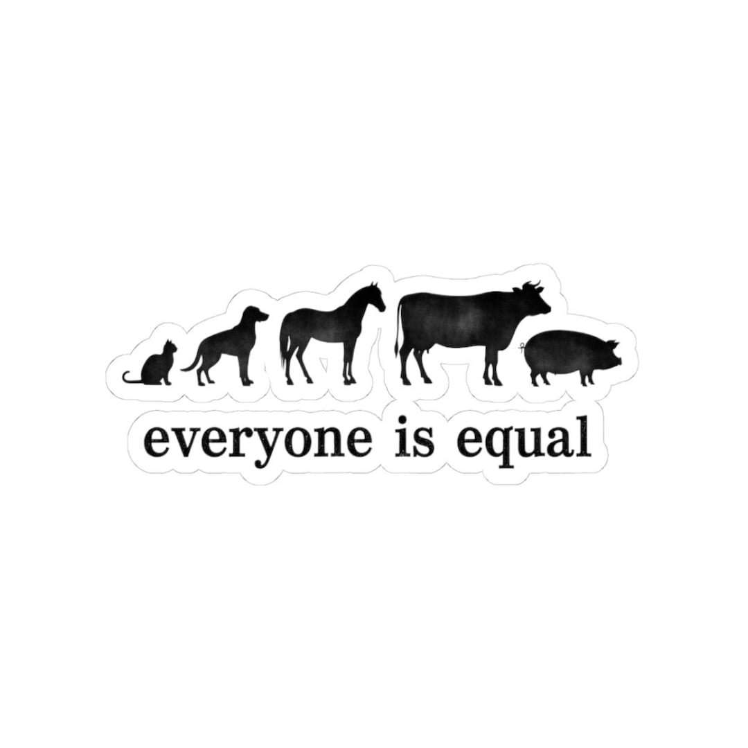 Animal Equality Stickers, Cute Animal Stickers, Laptop Decals, Vegan ...