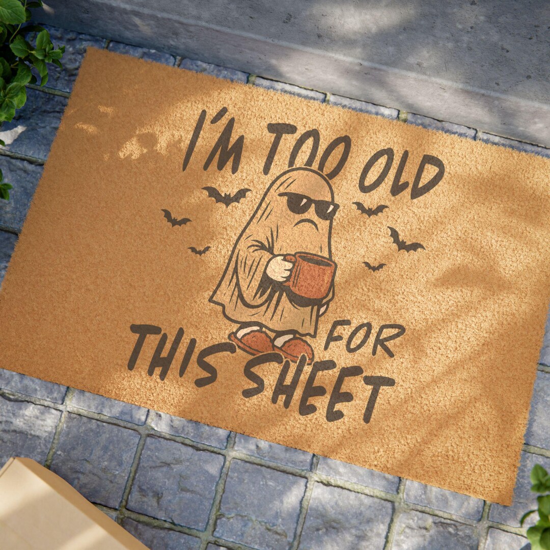 Funny Ghost Doormat | Quirky Welcome Mat, Seasonal Decor, Halloween ...