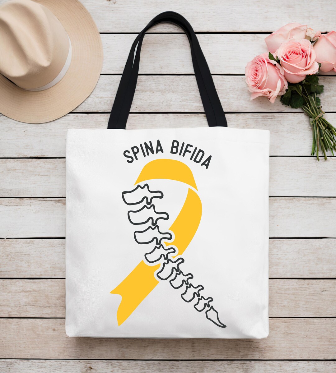Spina Bifida Tote Bag, Spina Bifida Awareness Supportive Gift for ...