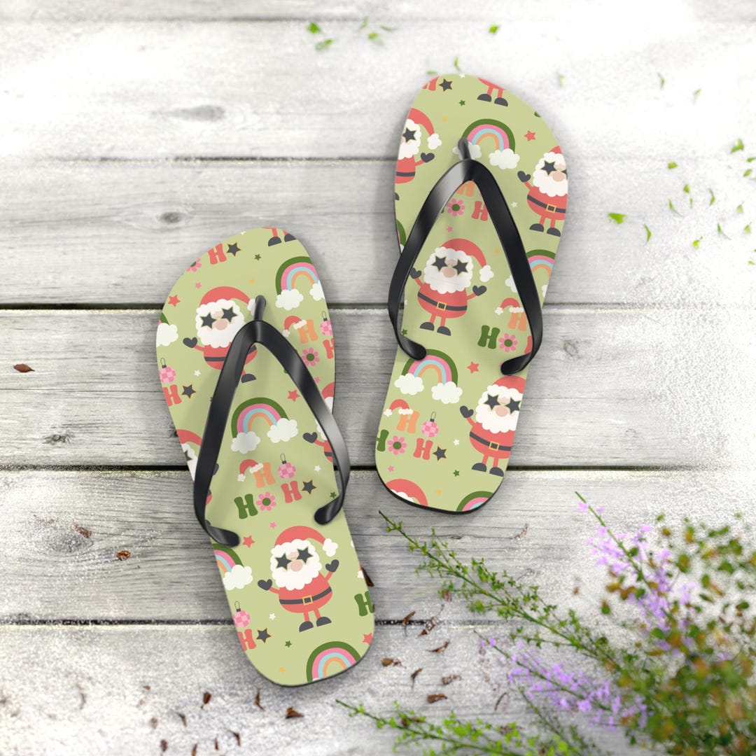 Christmas Flip-flop, Secret Santa Gift, Vacation Sandal, Christmas ...