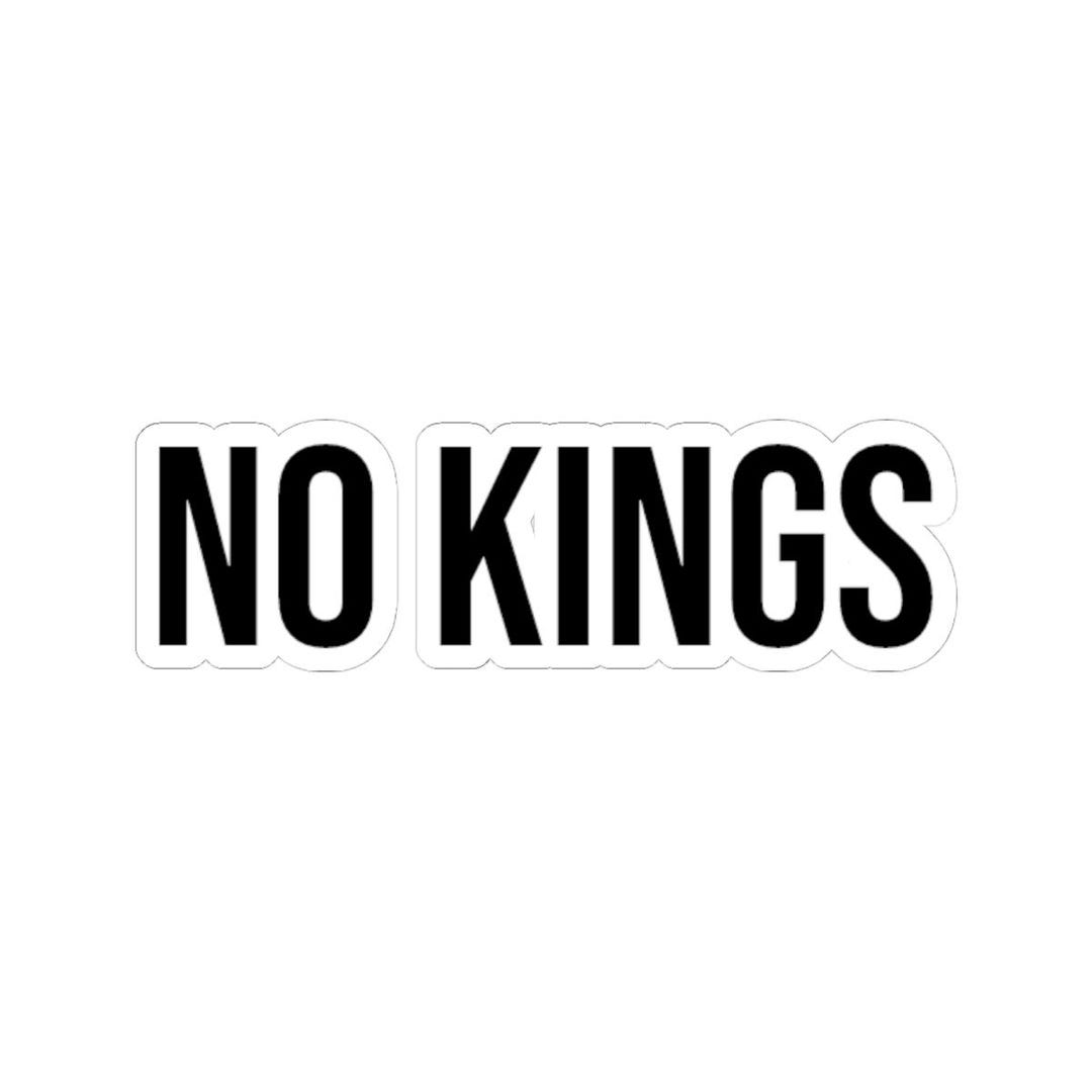 No Kings Sticker, Decal for Laptop, Water Bottle, Phone, Notebook ...