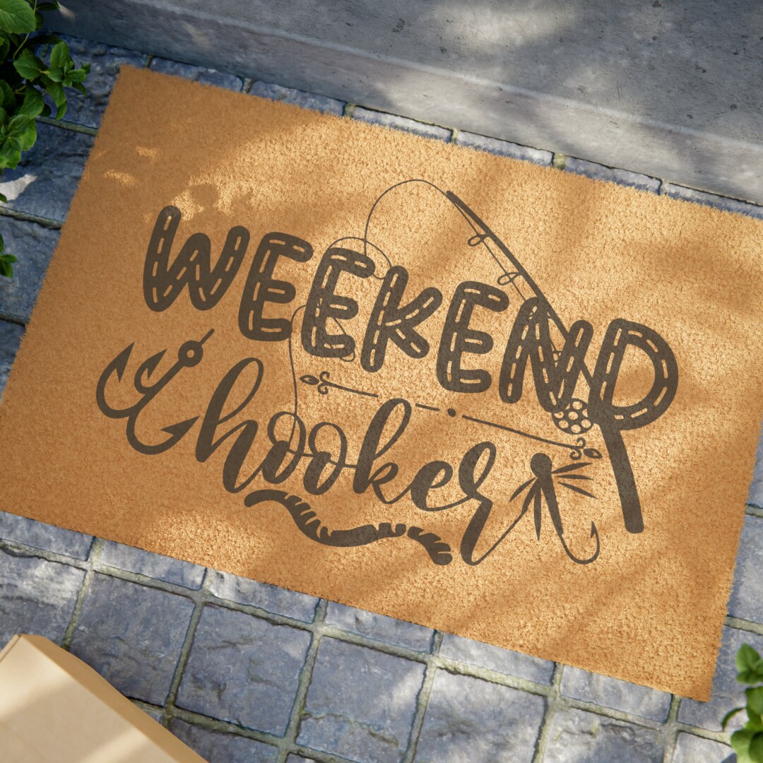 Fishing Door Mat, Gone Fishing, Cute Doormat, Welcome Mat, Beach Bay ...