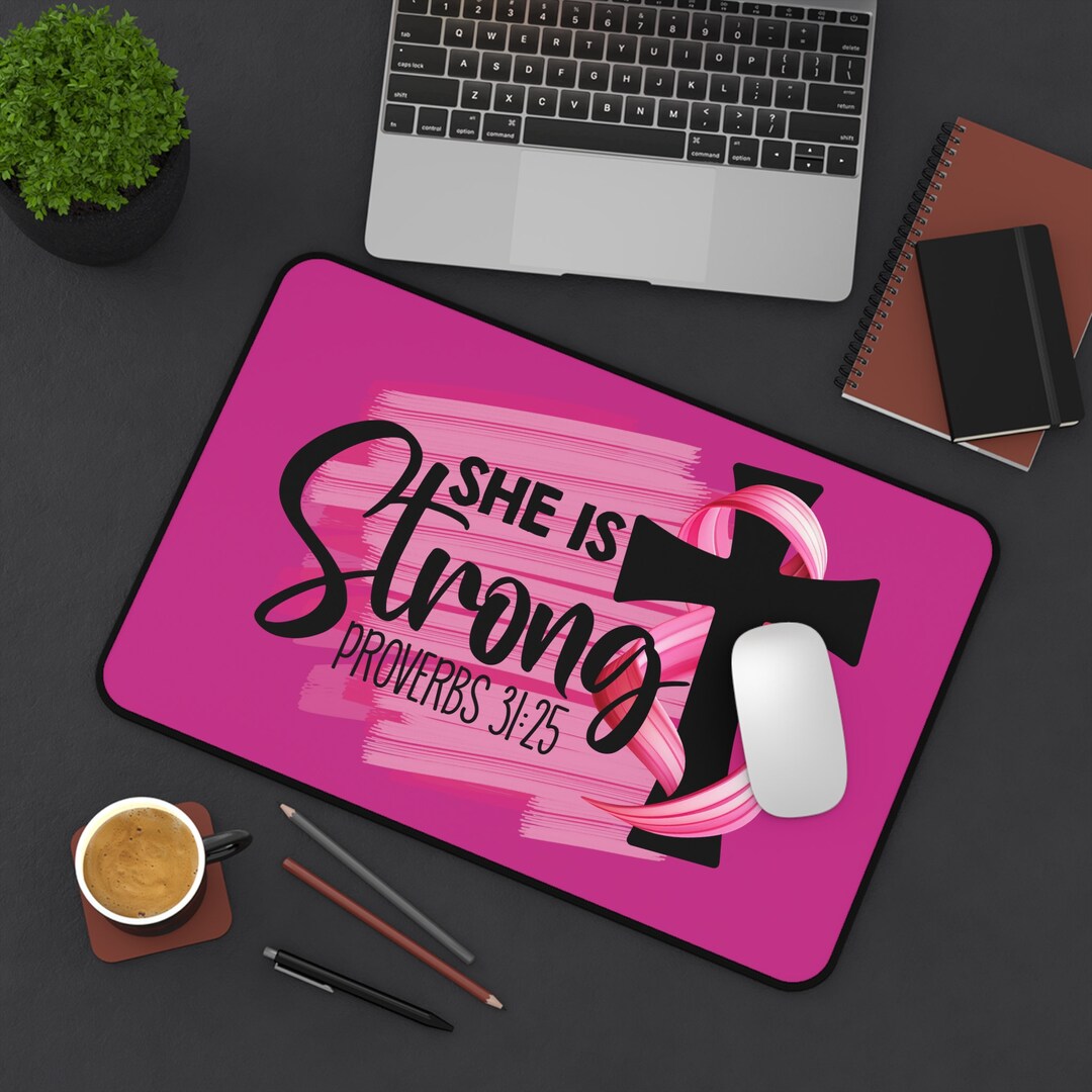 Breast Cancer Desk Mat, Breast Cancer Mouse Pad, Deskmat, Desk Décor ...