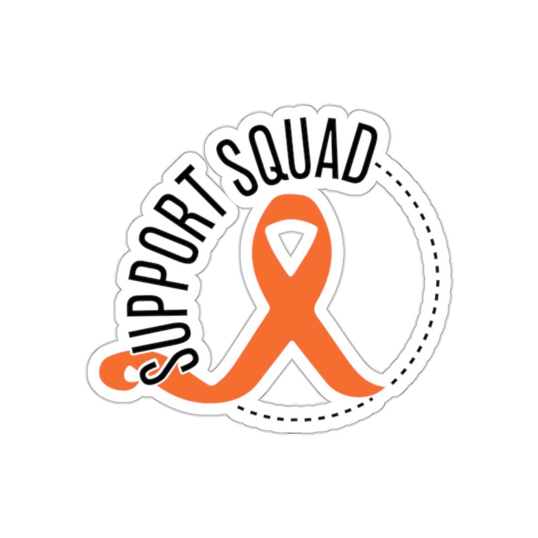 Leukemia Awareness Sticker, Orange Ribbon, Support Squad, in September ...