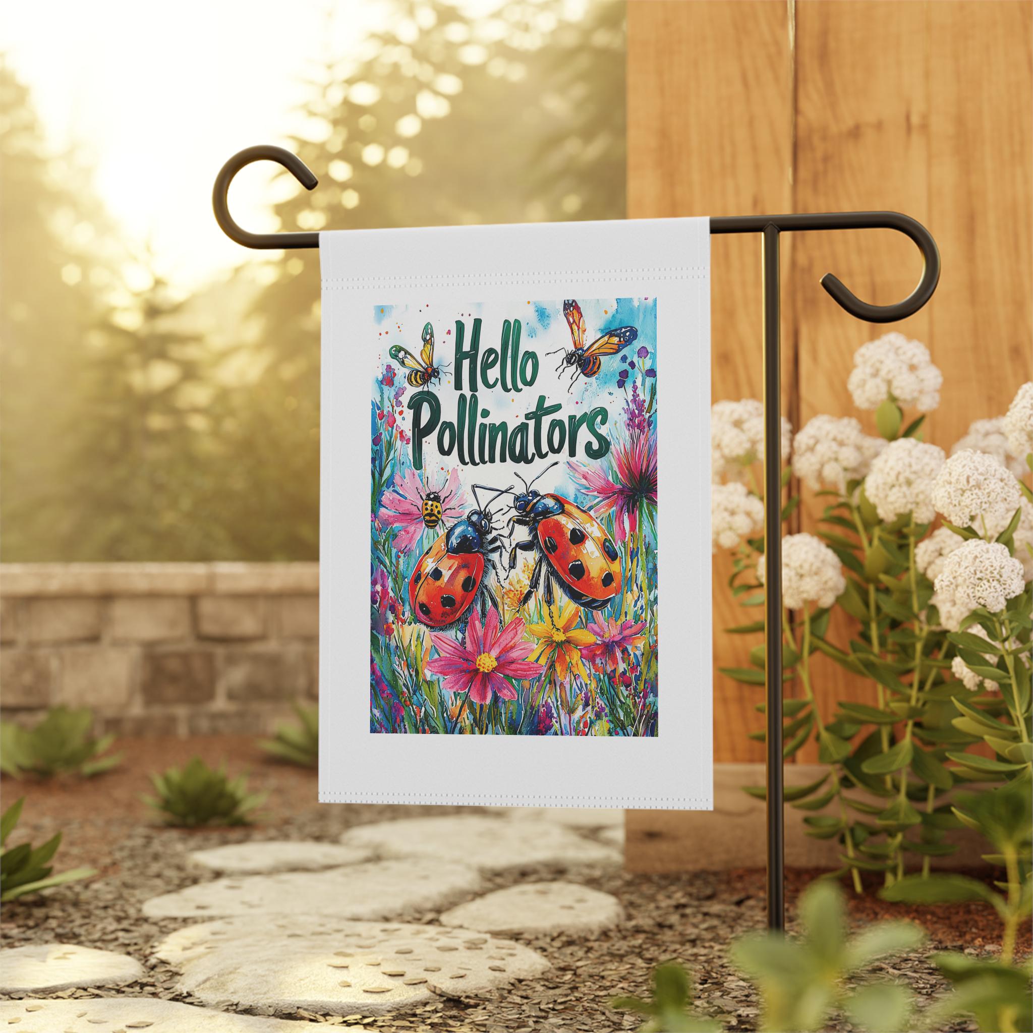National Pollinators Month Yard Sign, Flower Banner, Garden Decor ...