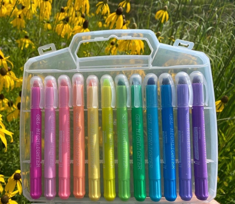 Bible Highlighters / 12 Pack Assorted Colors/ Gel Highlighters Pens Set ...