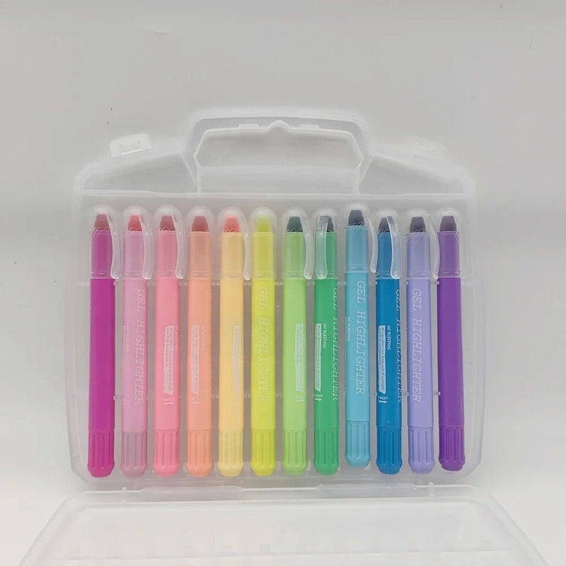 Bible Highlighters / 12 Pack Assorted Colors/ Gel Highlighters Pens Set ...