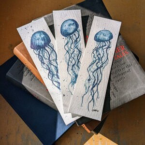 Jellyfish Bookmark, Original Watercolor Bookmark, Book Accessories for ...