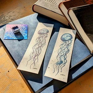 Jellyfish Bookmark, Original Watercolor Bookmark, Book Accessories for ...