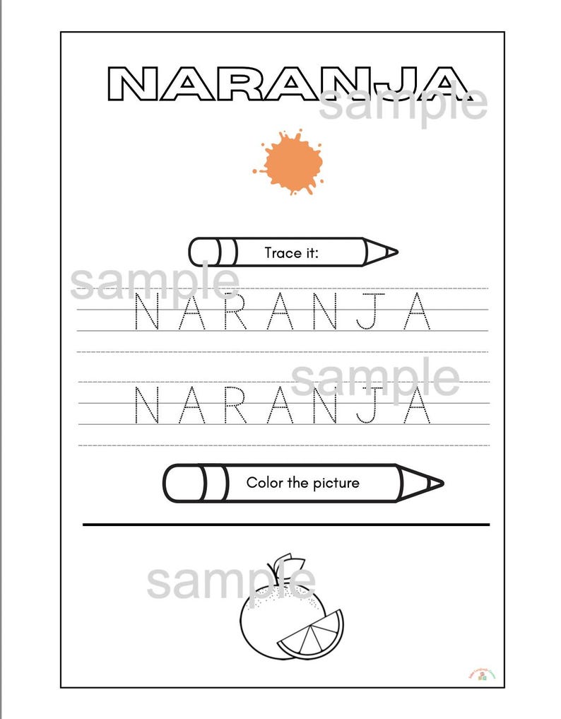 LOS COLORES WORKSHEET - Etsy