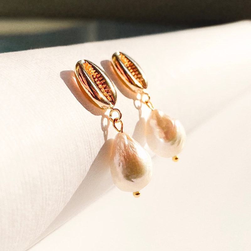 Seashell Earrings - Etsy