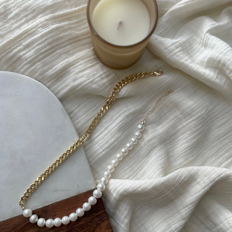 Coquette Old Money Aesthetiс Pearl Chain Choker Necklace, Homemade ...