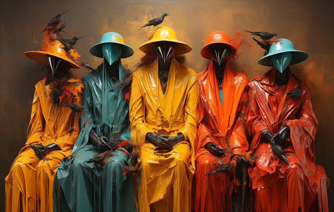 Plague Doctor & Crows - Mbole Art Digital Painting - Vibrant Colors ...