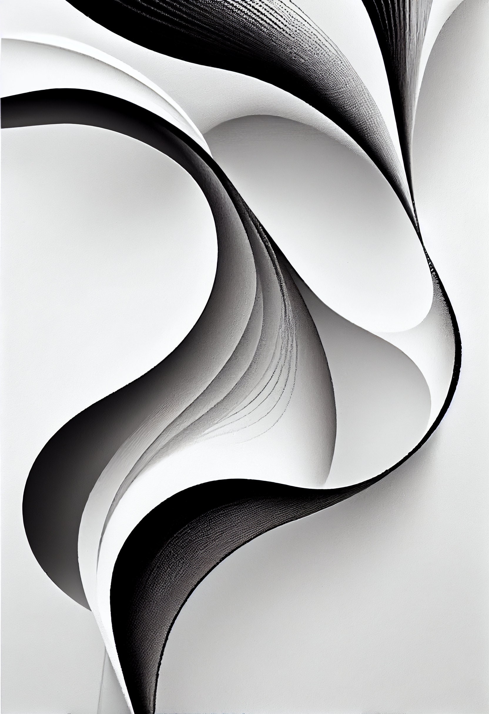 Black Lines Set of 3 Black Abstract Art Print, Abstract Wall Set ...