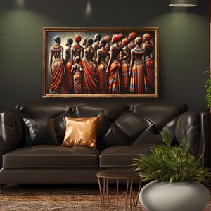 Vibrant African Heritage Art Print - Tribal Unity, Cultural Expression ...