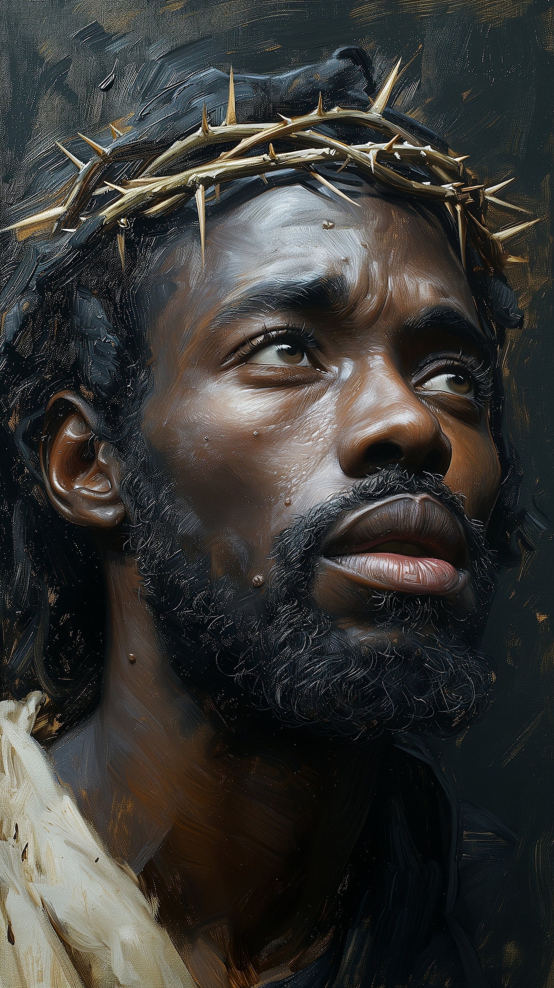 Black Jesus Digital Art - Inspirational Religious Print for Home Decor ...