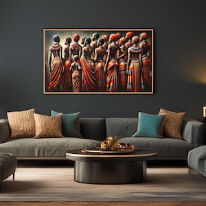 Vibrant African Heritage Art Print - Tribal Unity, Cultural Expression ...