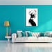 Graceful Profile B&W Art, Black Woman Headwrap Print, Modern Minimalist ...