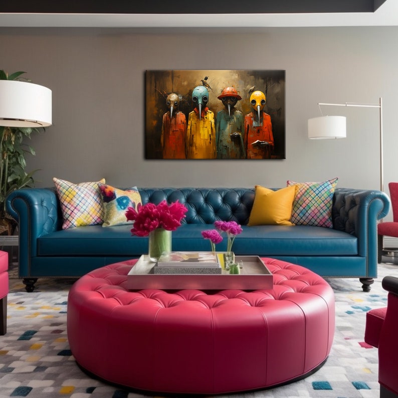 Colorful Plague Doctor Mbole Art Digital Painting 36x23in 300 DPI ...