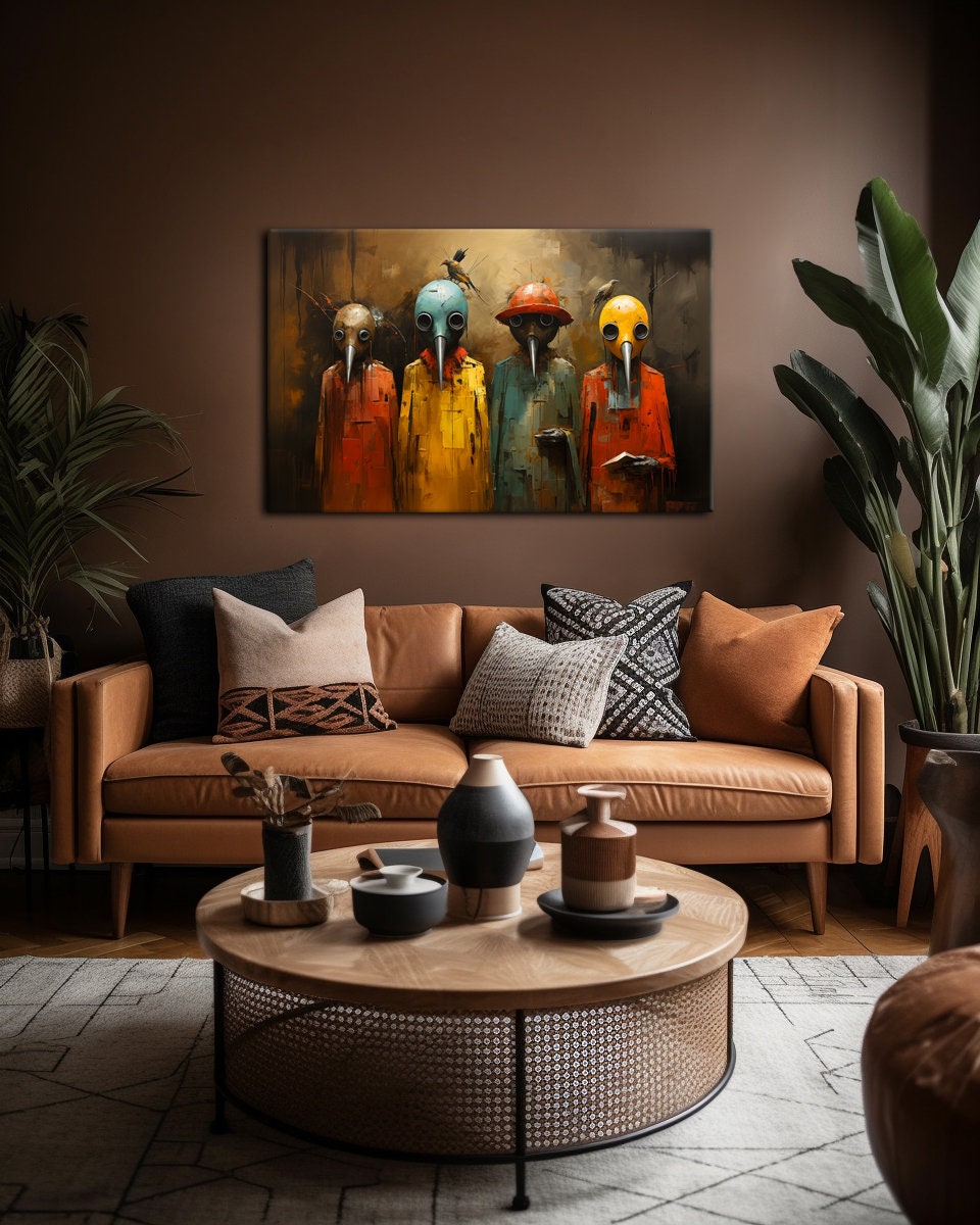 Colorful Plague Doctor Mbole Art Digital Painting 36x23in 300 DPI ...