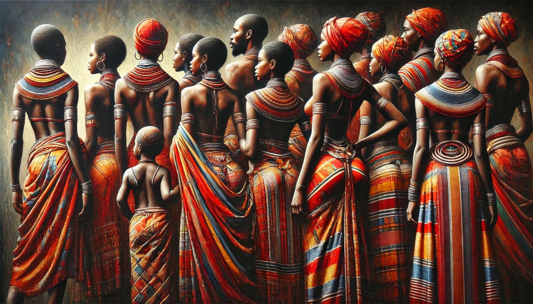 Vibrant African Heritage Art Print - Tribal Unity, Cultural Expression ...