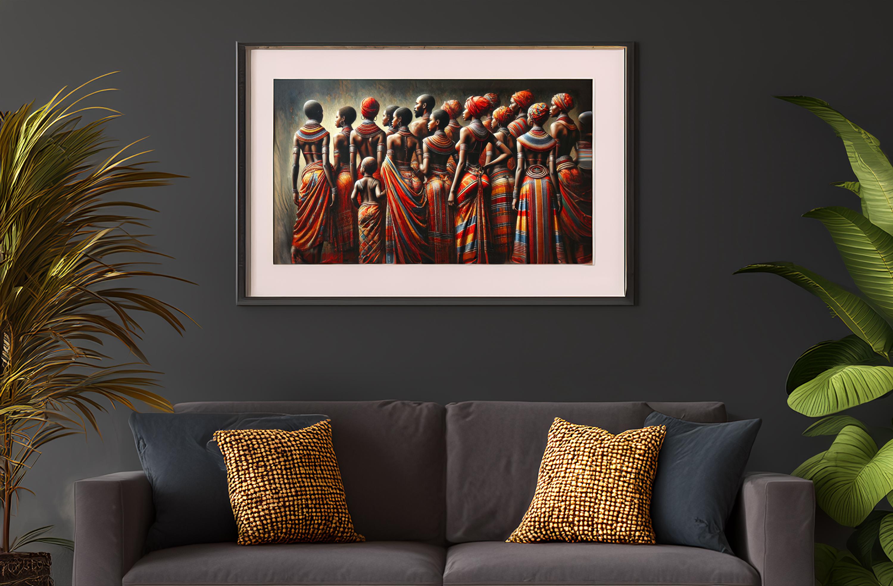 Vibrant African Heritage Art Print Tribal Unity, Cultural Expression ...