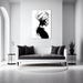 Graceful Profile B&W Art, Black Woman Headwrap Print, Modern Minimalist ...