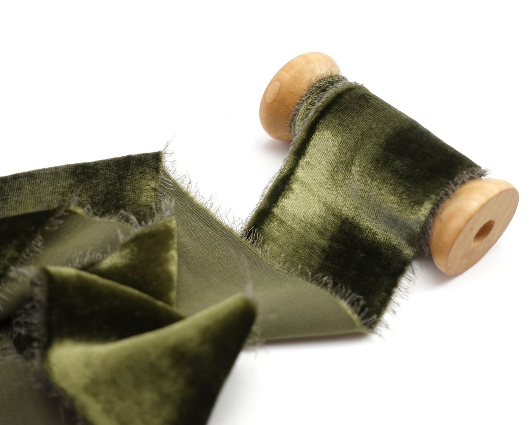 Velvet Ribbon Wedding Bouquet Ribbons Velvet Ribbon Raw Edge Silk ...