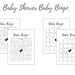 PRINTABLE Baby BINGO Template [prefilled + Blank], Baby Shower Game ...