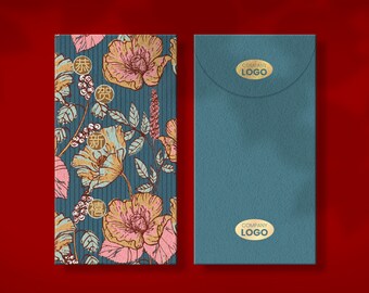 Lunar New Year Red Packet Design Majestic Florals CNY Angpao 2024 Local ...