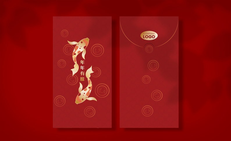 Lunar New Year Red Packet Design Prosperous Koi CNY Angpao 2024 Local ...
