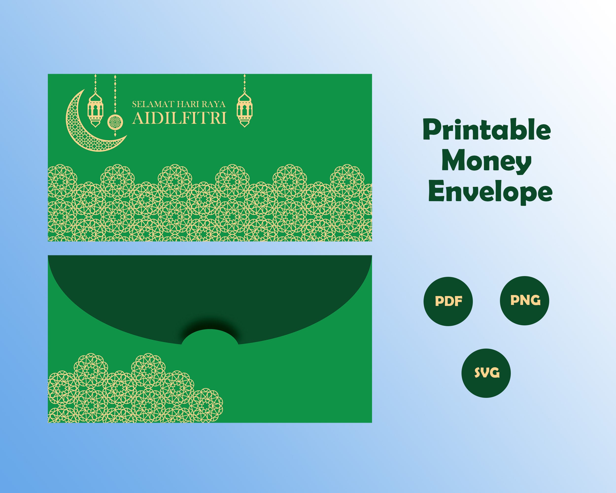 Hari Raya Green Packets Printable Money Envelope - Etsy Singapore