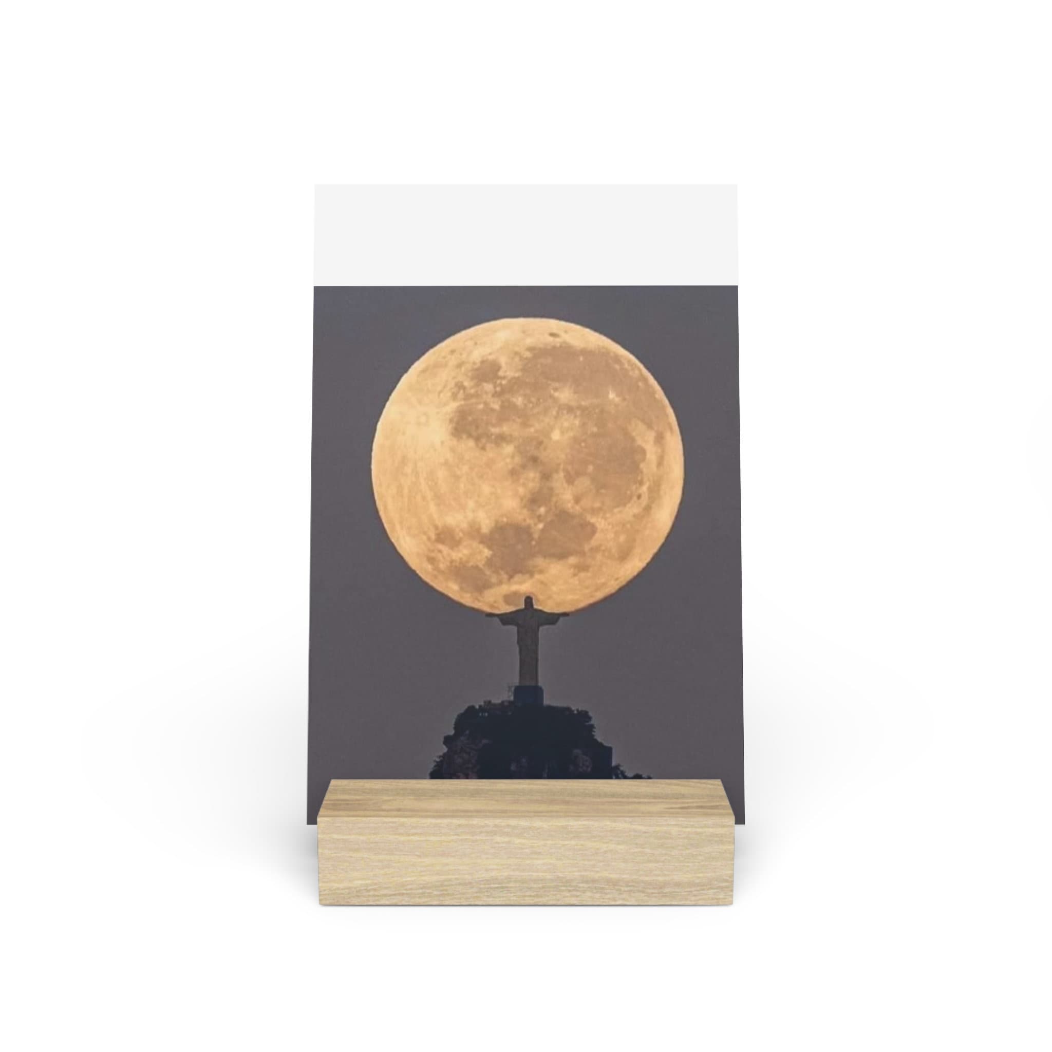 Christ the Redeemer, Holding the Moon Gallery Board With Stand - Etsy