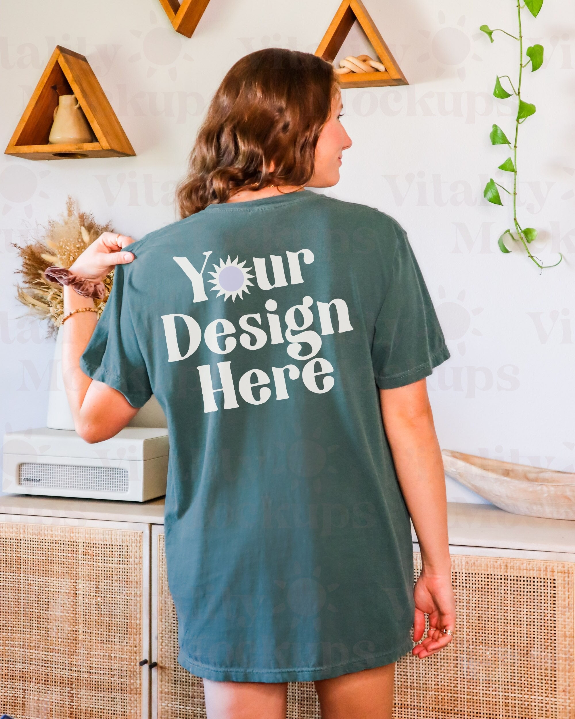 Blue Spruce Comfort Colors Mockup Back Comfort Colors 1717 - Etsy