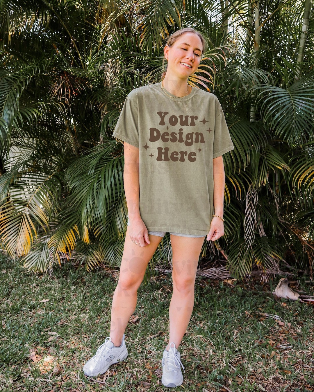 Khaki Comfort Colors Mockup, Comfort Colors 1717 Mockup Khaki ...