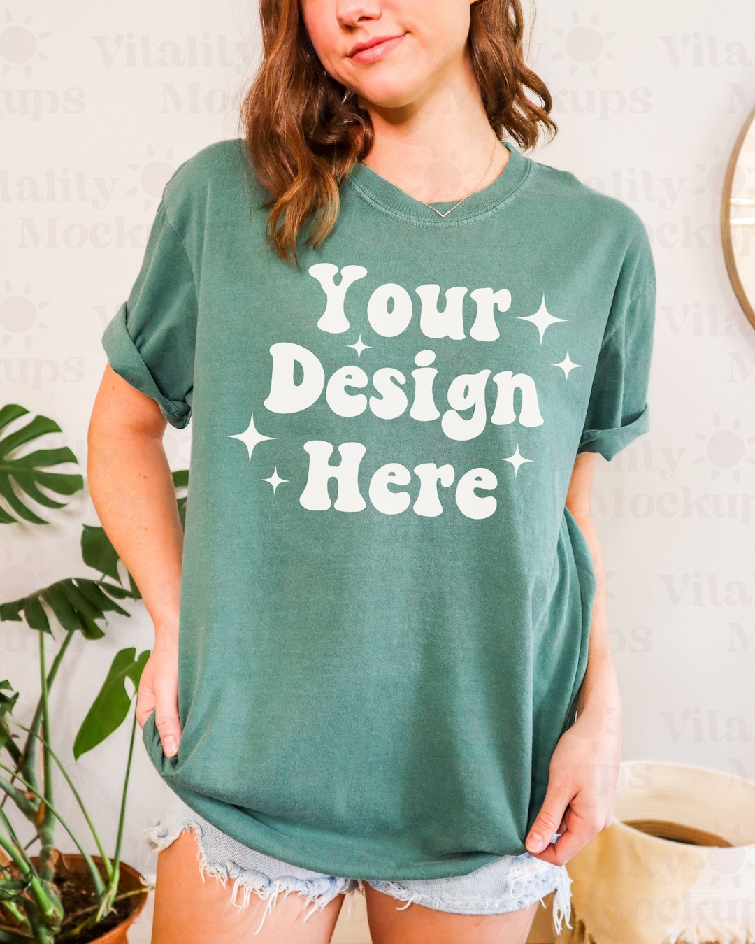 Comfort Colors Mockup Light Green Comfort Colors 1717 Mockup Comfort ...