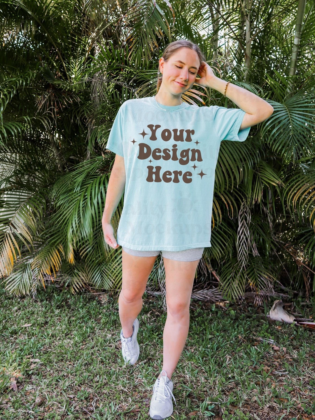 CHAMBRAY Comfort Colors Mockup, Comfort Colors 1717 Mockup Chambray ...