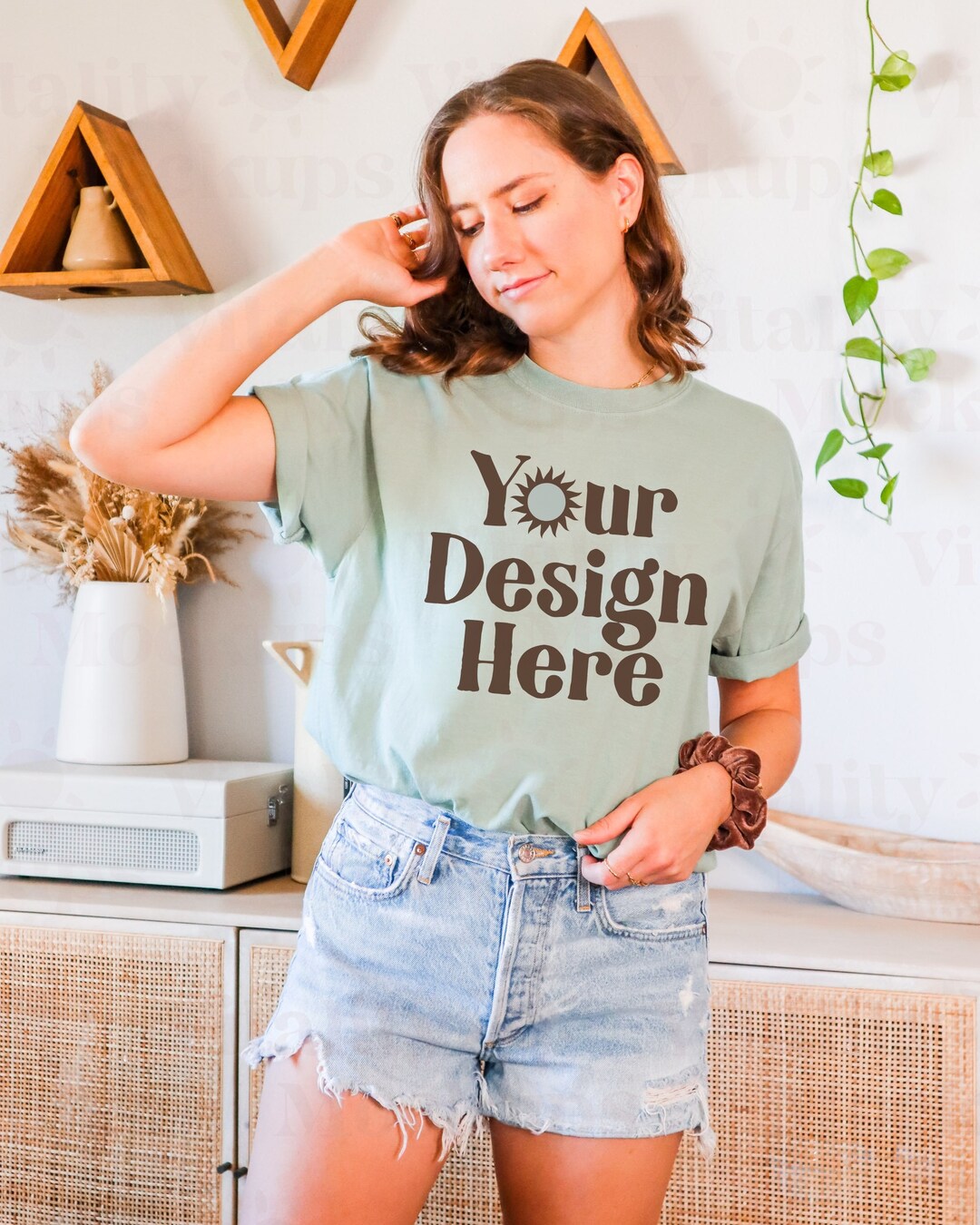 Bay Comfort Colors Mockup, Comfort Colors 1717 Mockup Bay, Summer ...