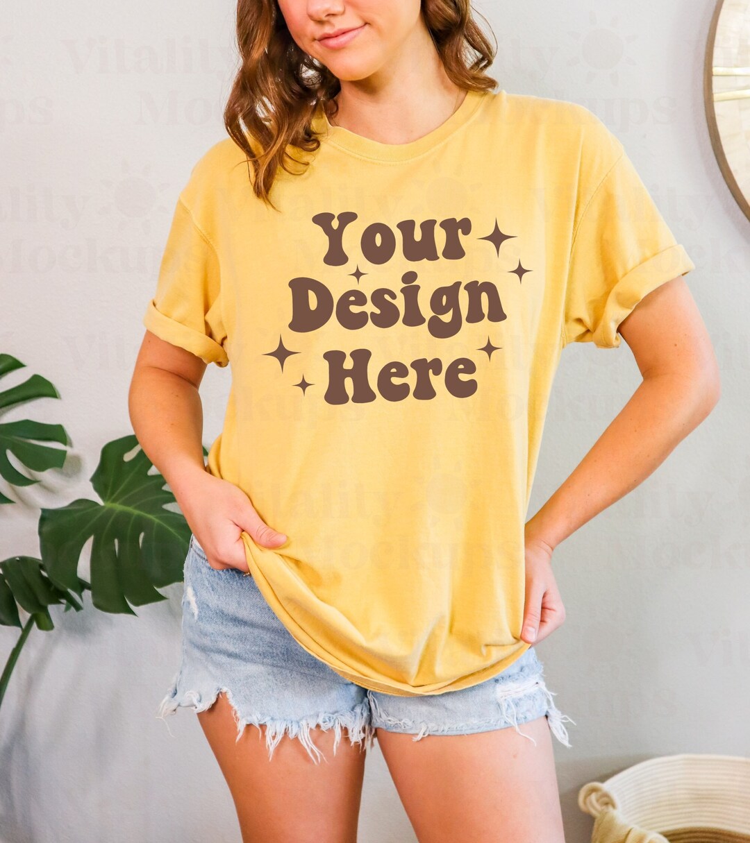 Comfort Colors Mockup Mustard Comfort Colors 1717 Mockup, Comfort ...