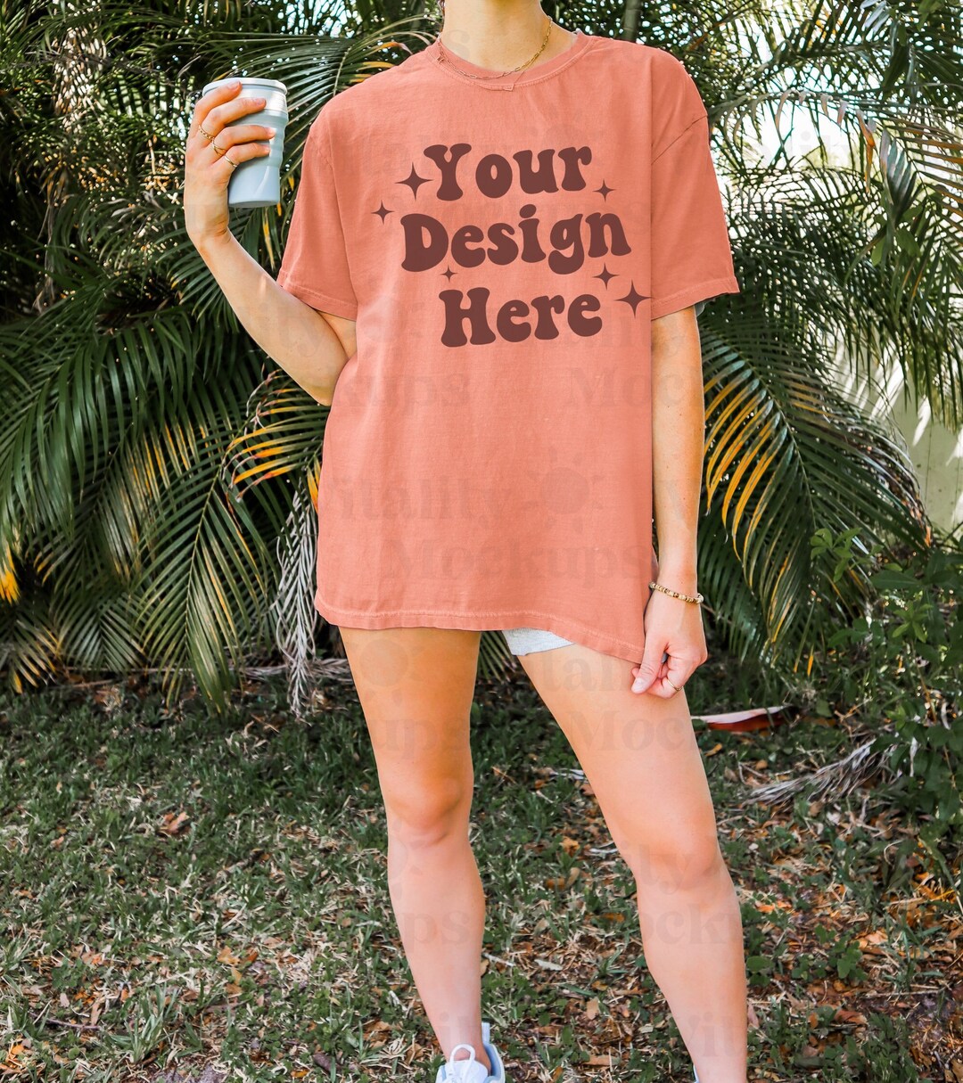 Terracotta Comfort Colors Mockup, Comfort Colors 1717 Mockup Terracotta ...