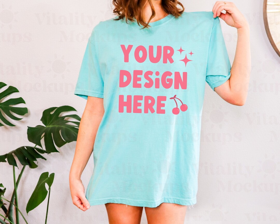 Comfort Colors Mockup CHALKY MINT Comfort Colors 1717 Mockup C1717 ...