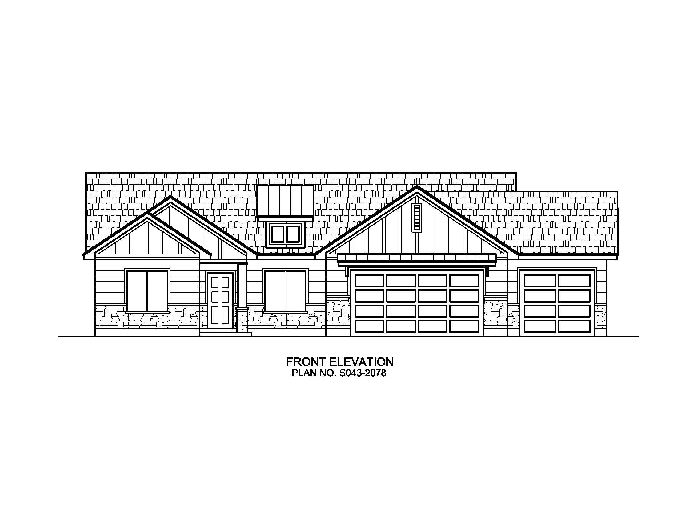 House Plans 3 Bedrooms 2 Bath Floorplan 2078 Sq. Ft. Residential ...