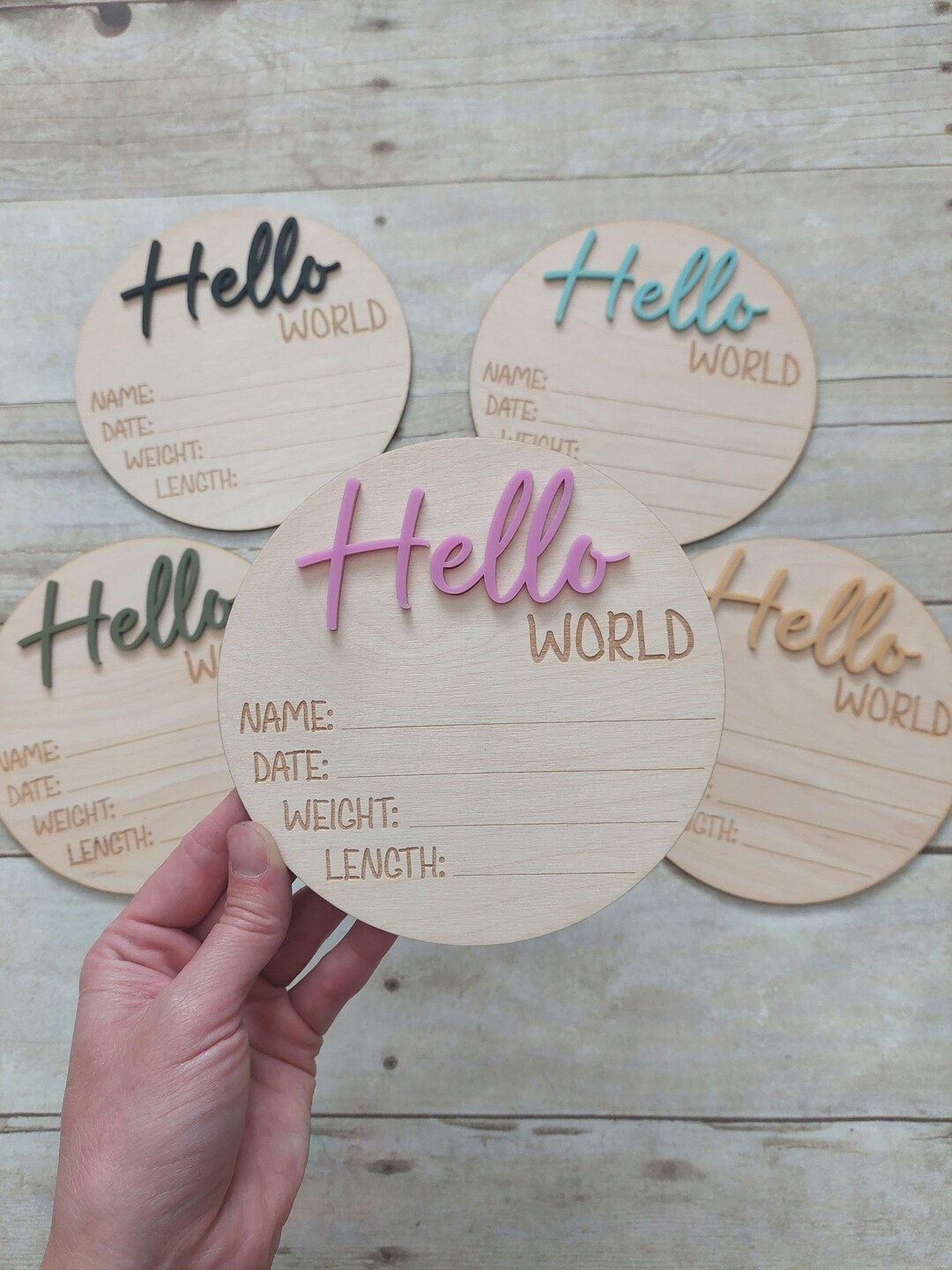 Baby Announcement Sign With Birth Stats, Wood Sign for Name Reveal ...