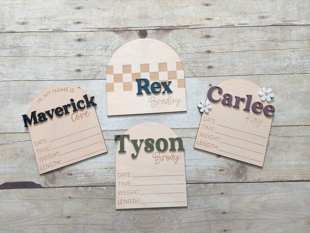Baby Name Stats Sign, Baby Announcement Sign, Hospital Baby Sign, Name ...