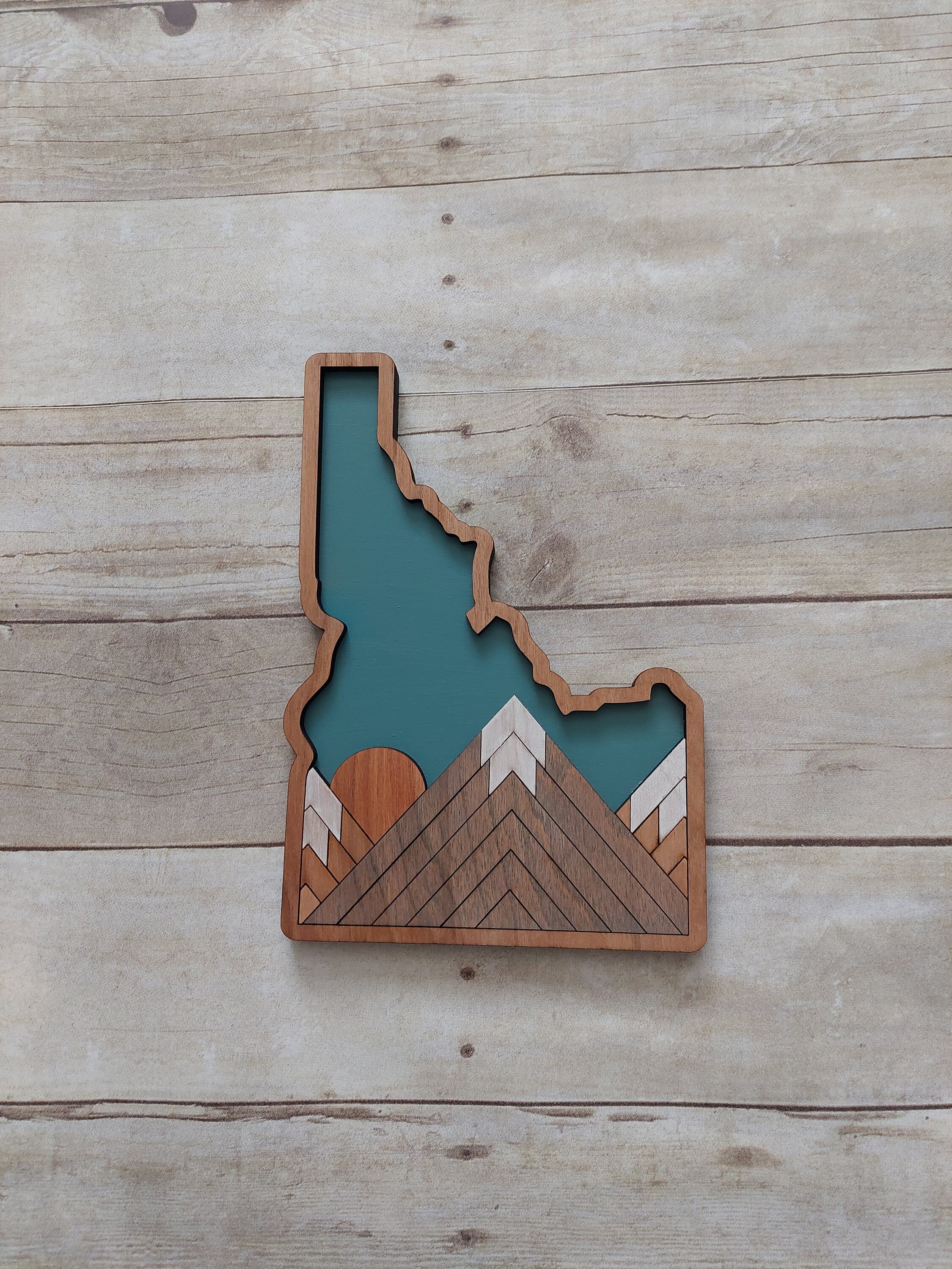 Idaho Mountain Sign Mosaic Mountain Sign Idaho Mosaic Idaho - Etsy