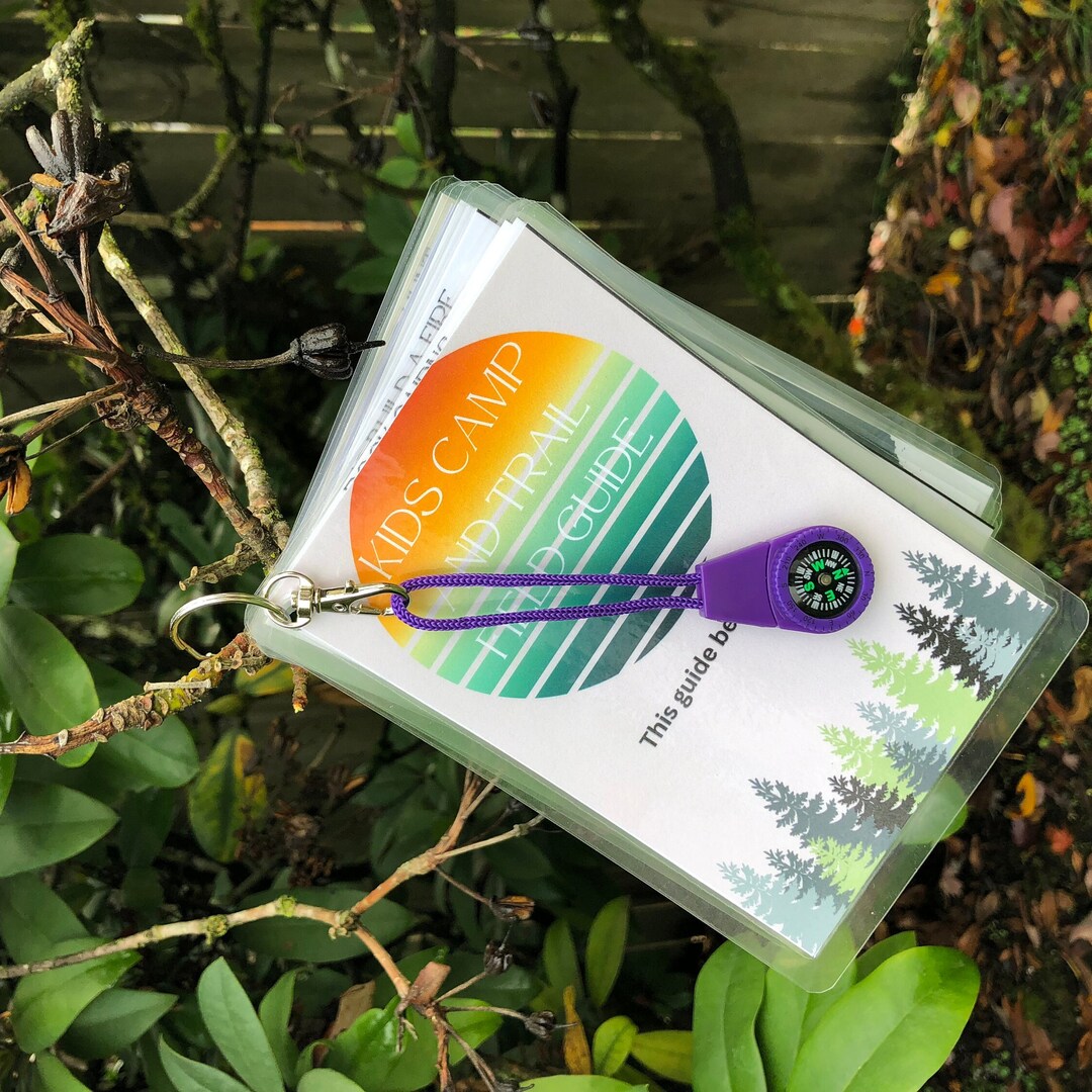 Kids Camp and Trail Field Guide With Compass Outdoors Kit - Etsy