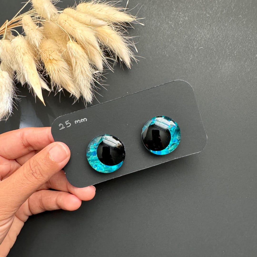 Hand Painted Eyes , Safety Eyes, Glitter Eyes, Eyes for Plush, Eyes for ...